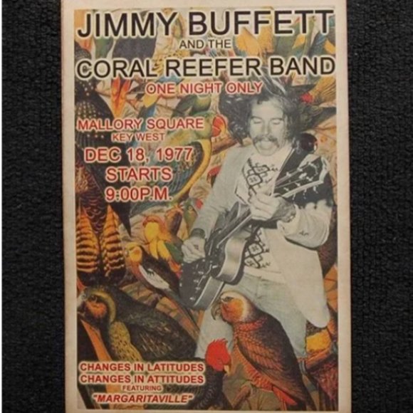 Art | Jimmy Buffett 1977 Poster | Poshmark